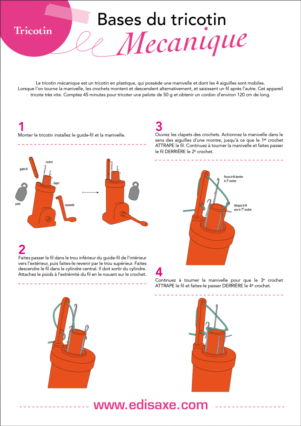 Les bases du tricotin mécanique